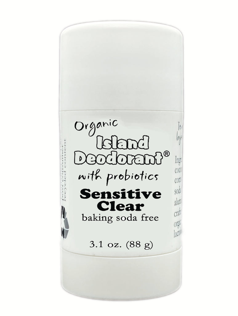 3.1oz Sensitive Clear Deodorant – Baking Soda Free Stick Deodorant wit